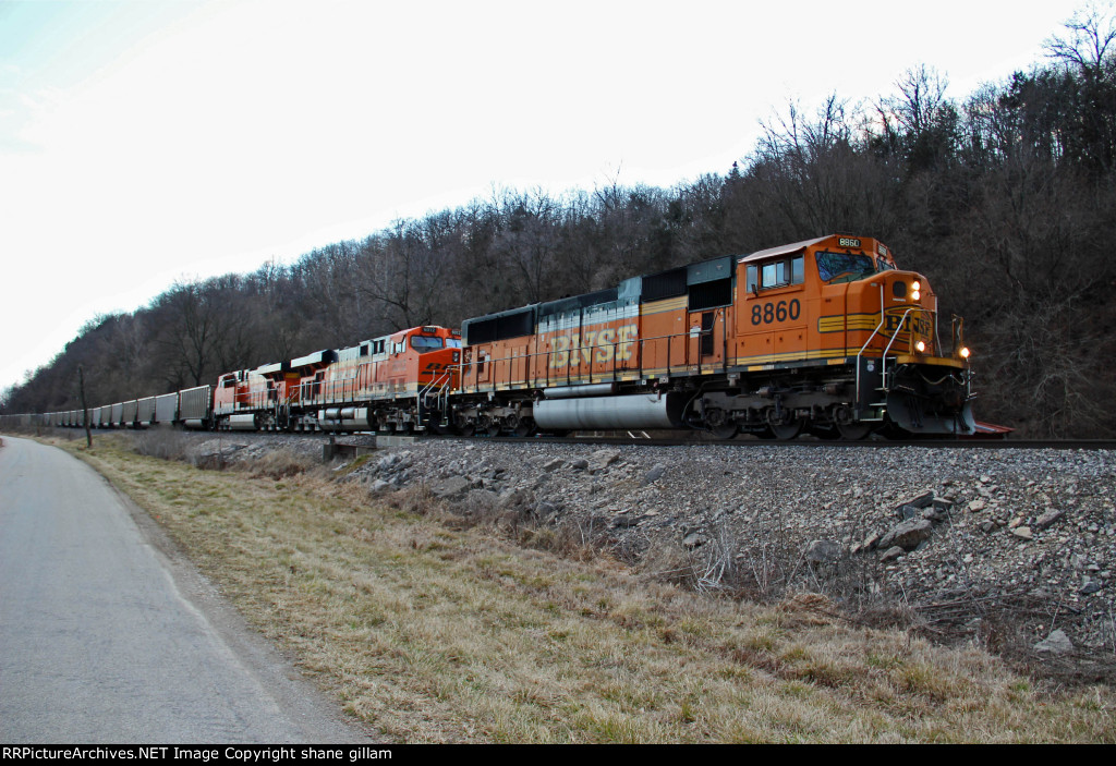 BNSF 8860 Waits on the main tk.